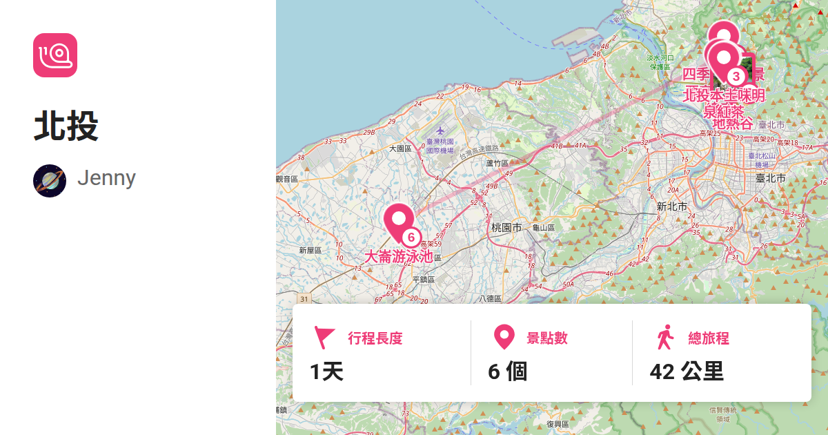 北投 | Jenny @ Funliday travel map