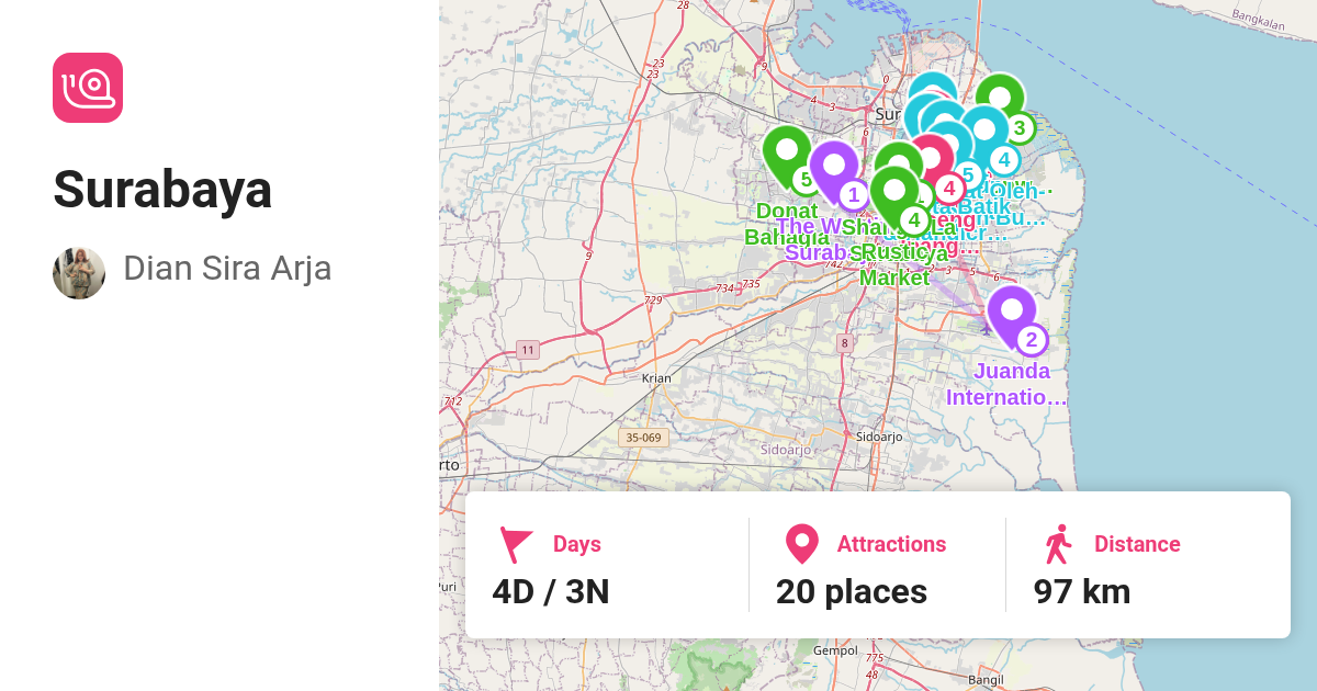 Surabaya | Dian Sira Arja @ Funliday travel map