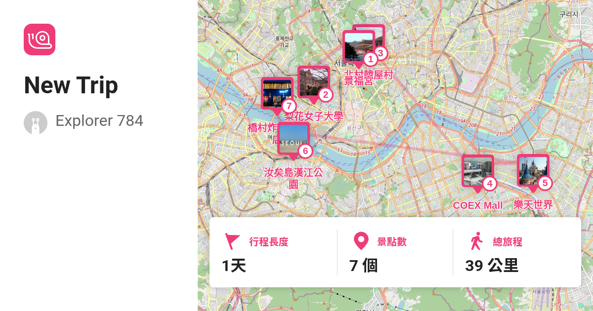 New Trip | Explorer 784 @ Funliday travel map