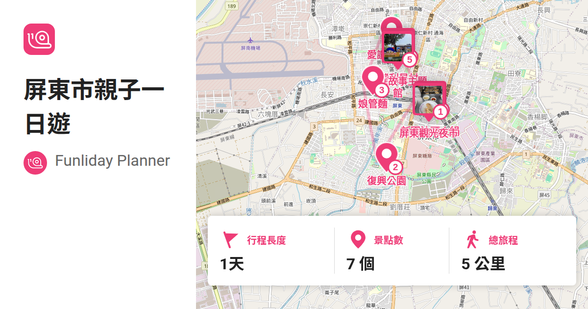 屏東市親子一日遊 | Funliday Planner @ Funliday travel map
