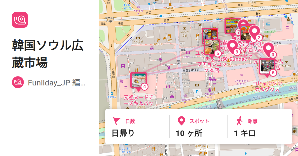韓国ソウル広蔵市場 | Funliday_JP 編集部 @ Funliday travel map