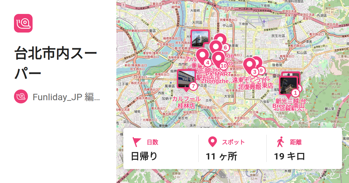 台北市内スーパー | Funliday_JP 編集部 @ Funliday travel map