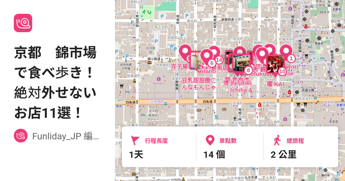京都 錦市場で食べ歩き！絶対外せないお店11選！ | Funliday_JP 編集部 @ Funliday travel map